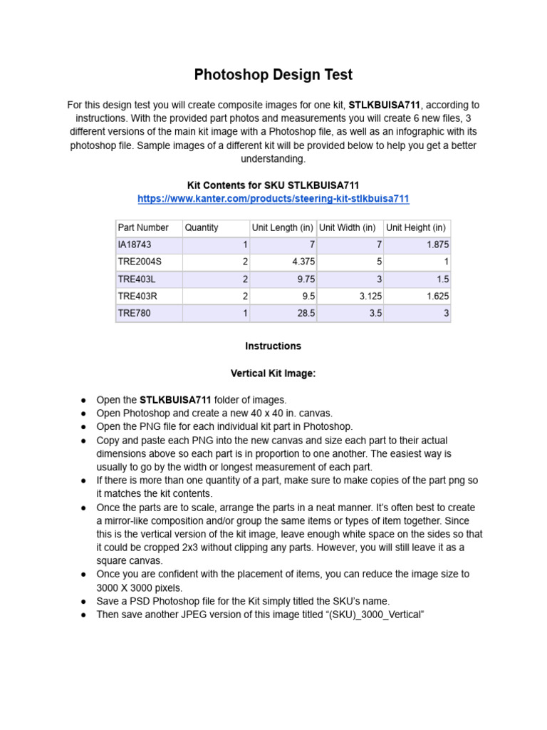 Photoshop Design Test Instructions | PDF | Adobe Photoshop | Graphic Design
