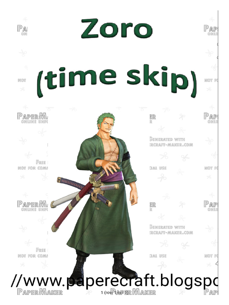 Zoro New World - Papercraft-maker.com | PDF