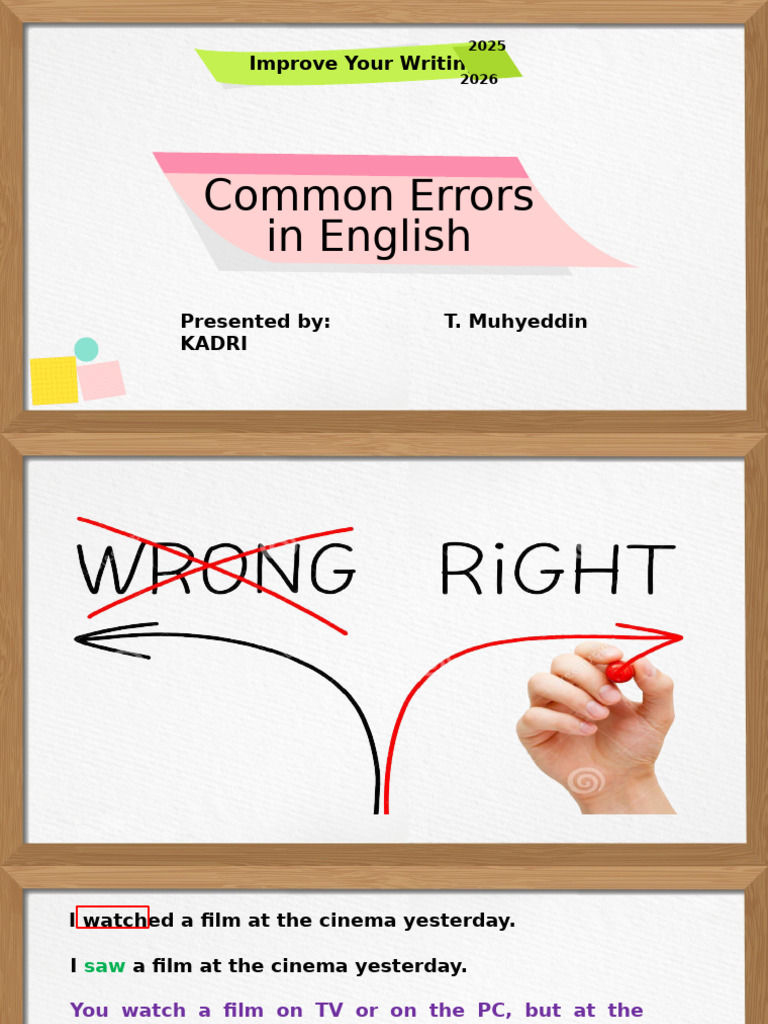 COMMON ERRORS IN ENGLISH USAGE. Mr Kadry | PDF | Language Mechanics ...