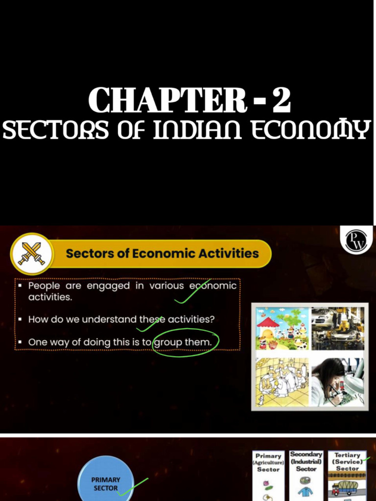 Sectors of The Indian Economy | PDF