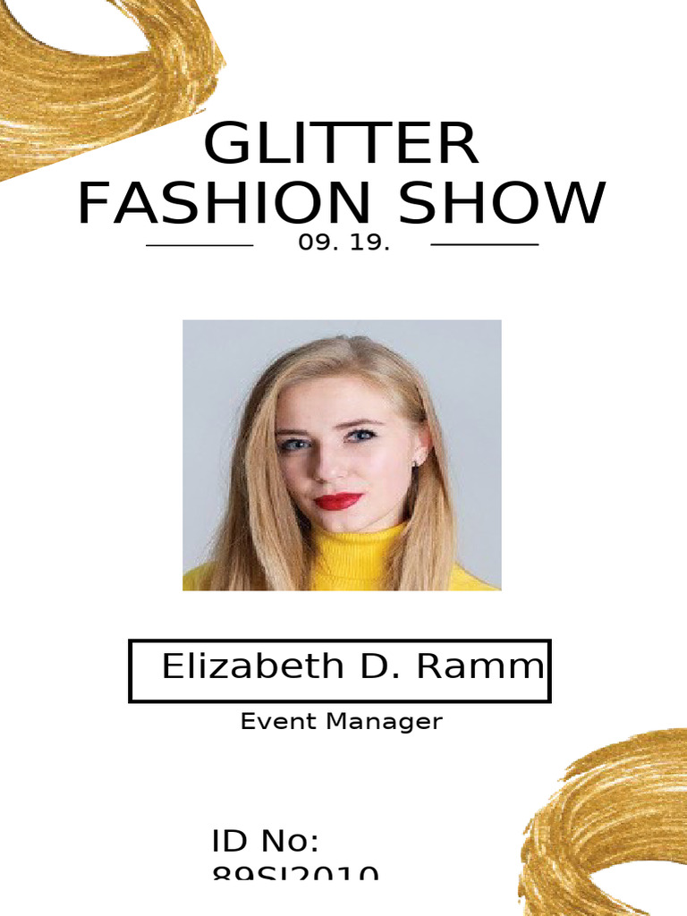 Sample Event ID Card Template Front and Back | PDF