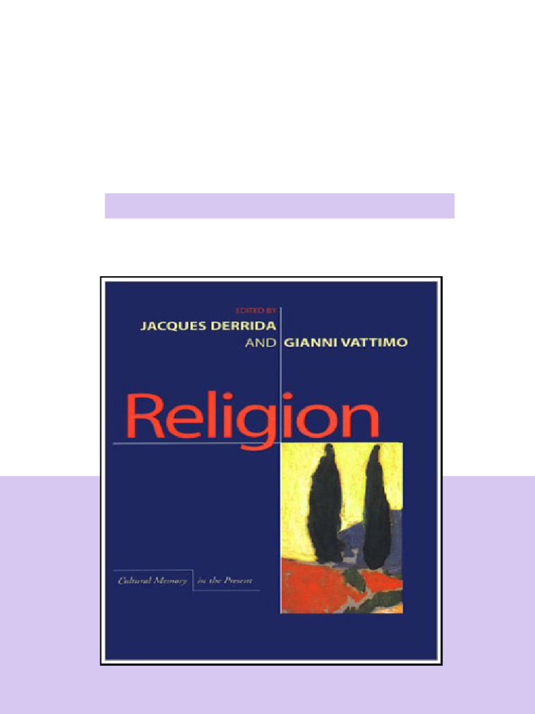 Religion 1st Edition Jacques Derrida Gianni Vattimo David Webb full ...
