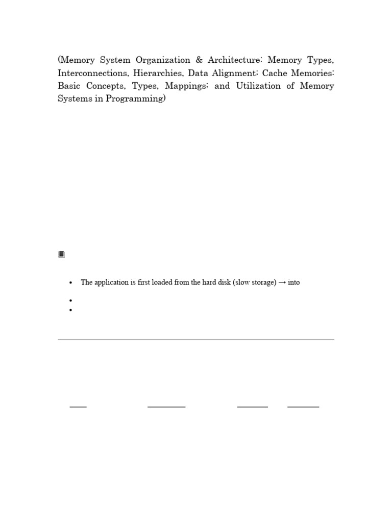 Memory System Architecture & Cache Insights | PDF | Computer Data ...