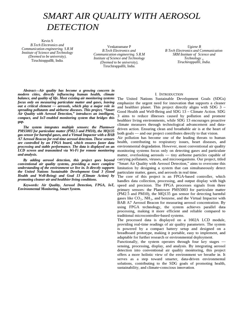 Air Quality Paper Ieee (1) | PDF | Particulates | Air Pollution