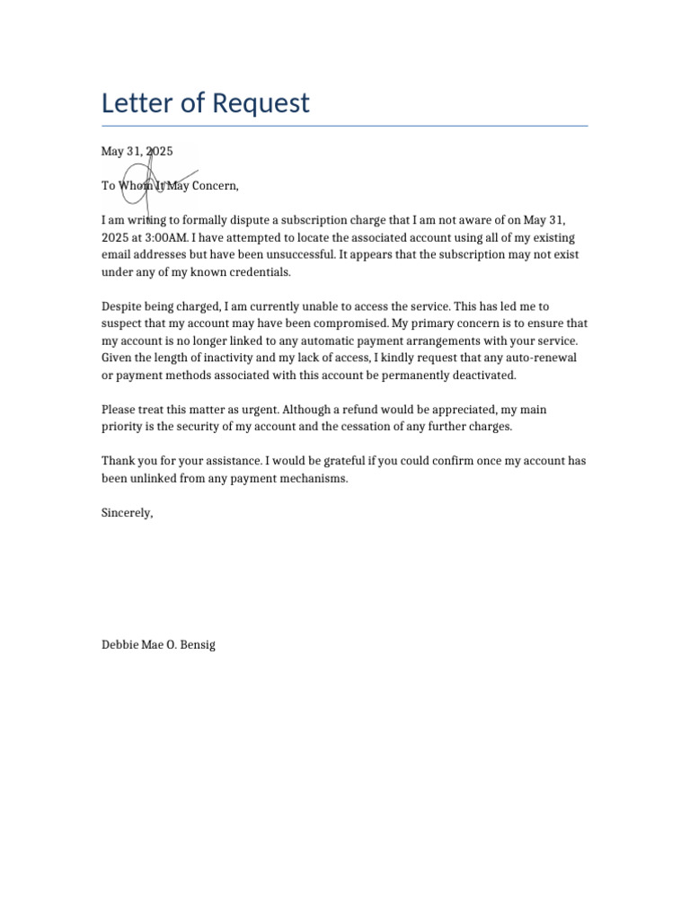 Dispute_Request_Letter_with_Signature | PDF