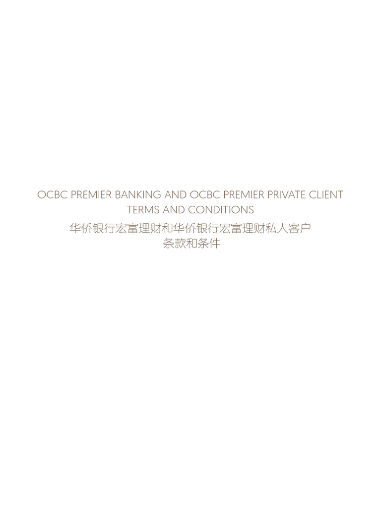 Tncs Ocbc Pb and Ppc (1) | PDF | Option (Finance) | Futures Contract