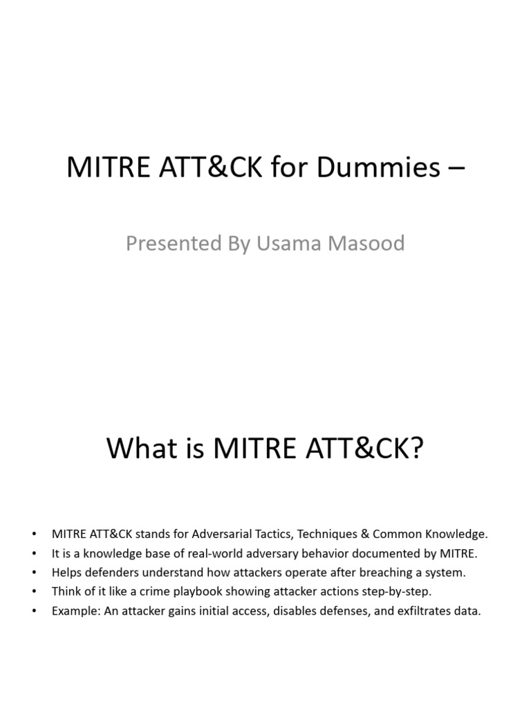 Mitre Attack Slides | PDF | Phishing | Security