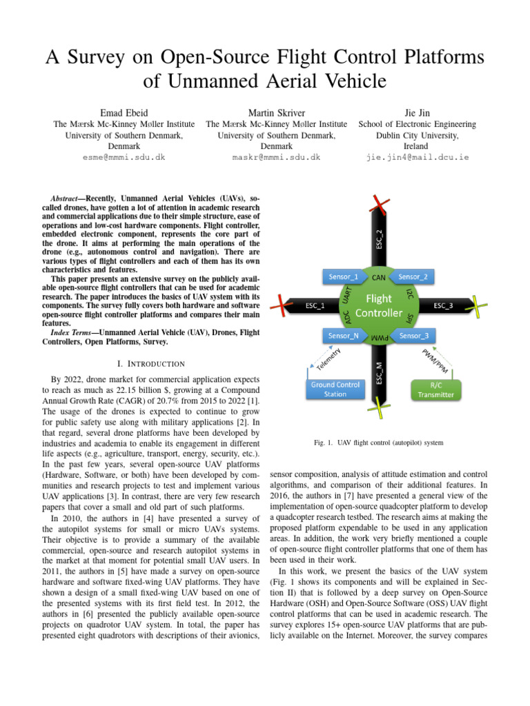 Open-Source UAV Flight Control Survey | PDF | Unmanned Aerial Vehicle ...