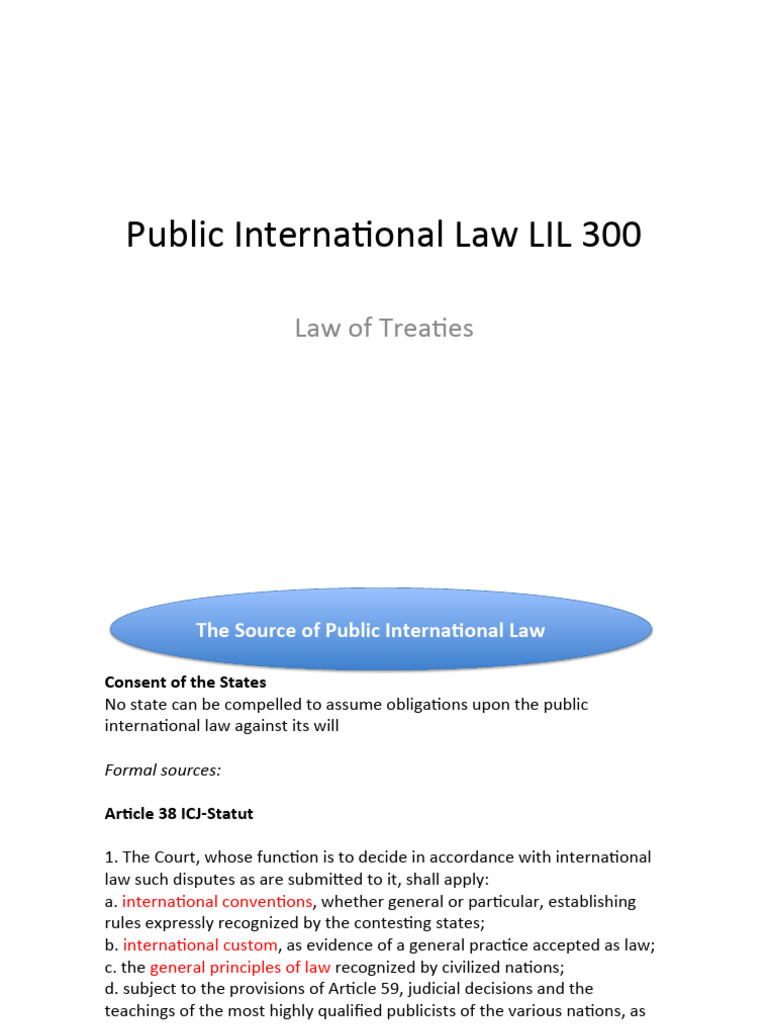 Slides Treaties Part 1 | PDF | Treaty | Government