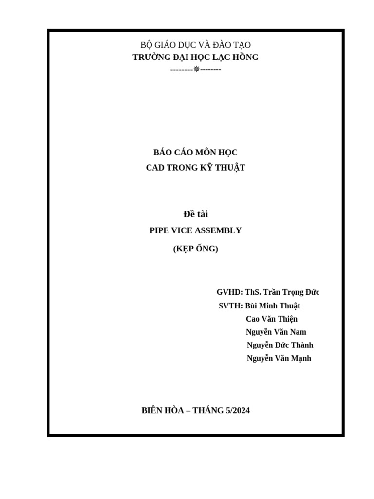 Báo cáo cad trong kỹ thuật (XONG) | PDF
