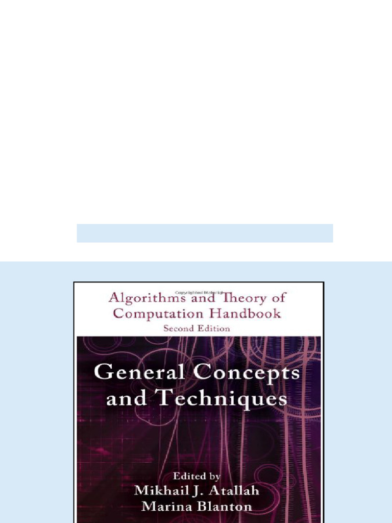 (Ebook) Algorithms and Theory of Computation Handbook, Second Edition ...
