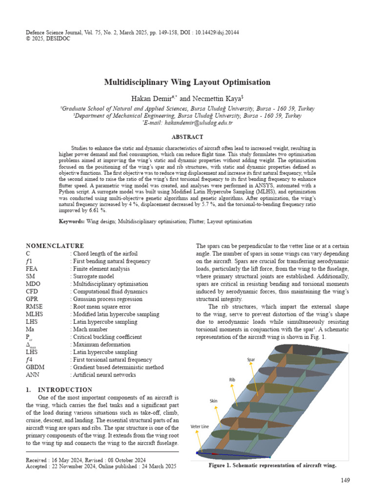 Multidisciplinary Wing Layout | PDF | Mathematical Optimization ...