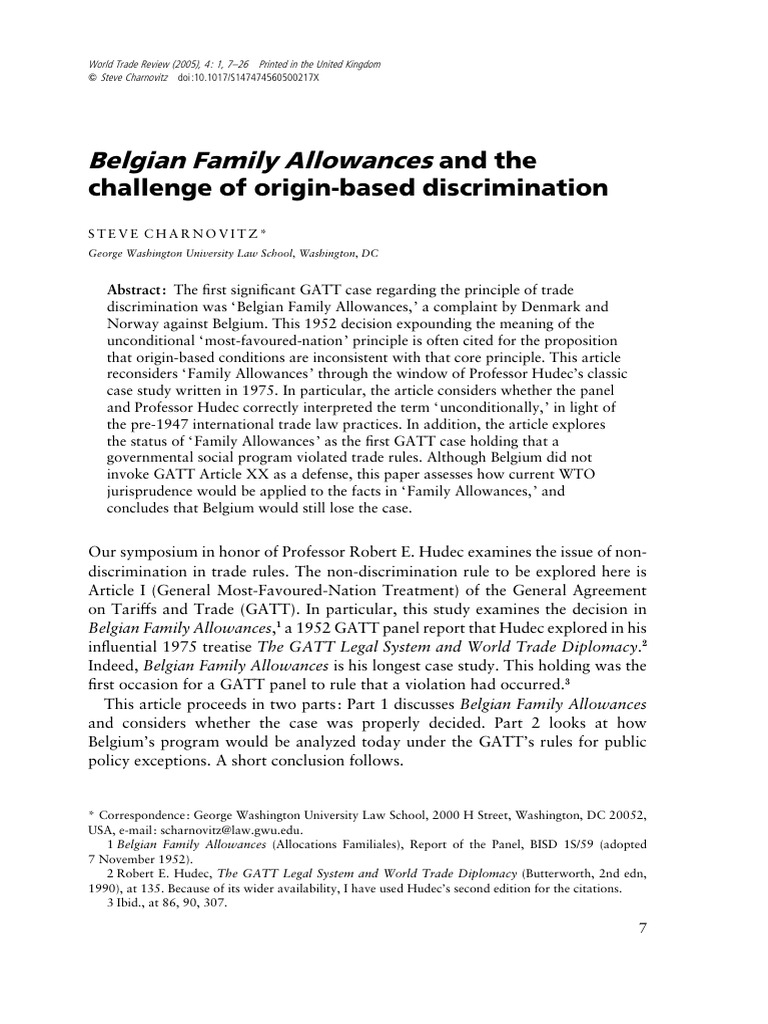 MFN Article | PDF | Most Favoured Nation | Dumping (Pricing Policy)