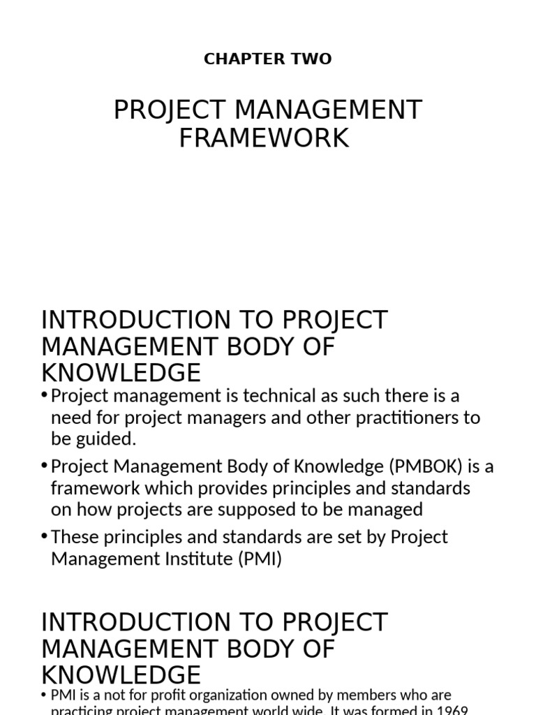PROJECT MANAGEMENT CHAPTER TWO [Autosaved] | PDF | Project Management | Business