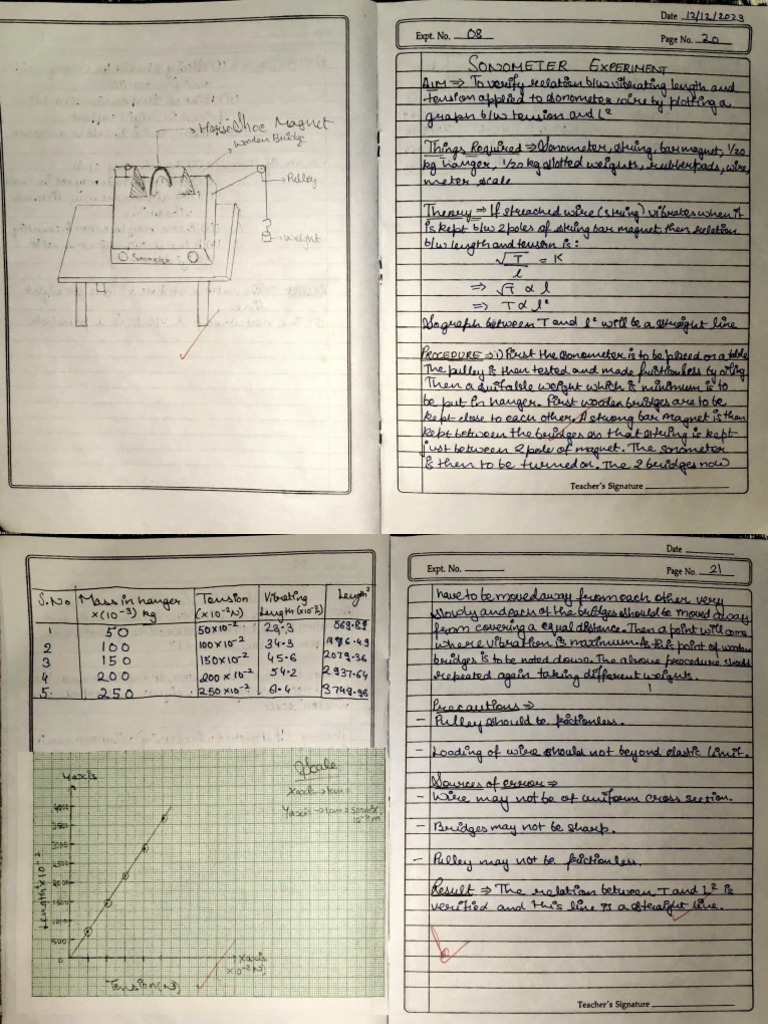 Exp.8_Physics Class 11 | PDF