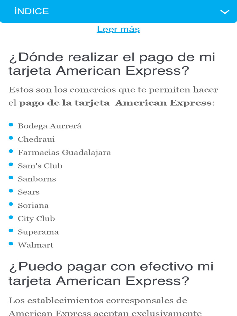 Dónde pagar la tarjeta American Express en efectivo o cheque Kardmatch ...