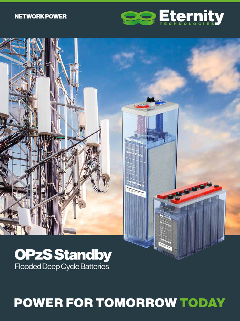 OPzS Standby Flooded Batteries Overview | PDF | Energy Storage ...