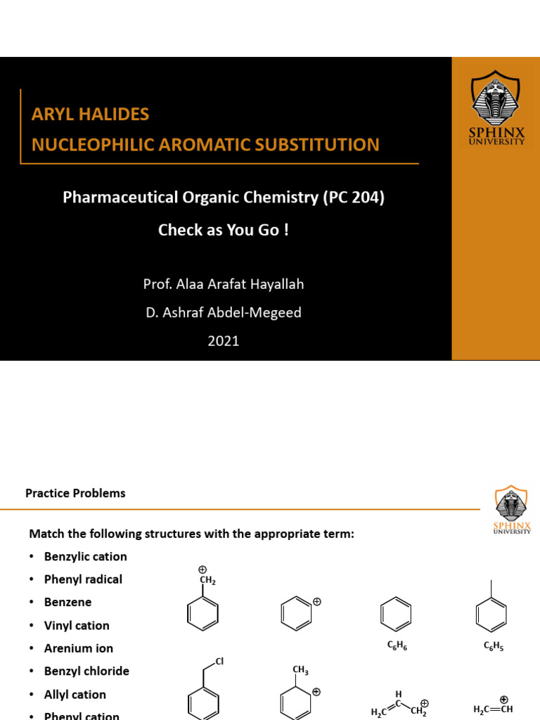 Aryl Halides & SNAr Practice Problems.pdf(0) | PDF
