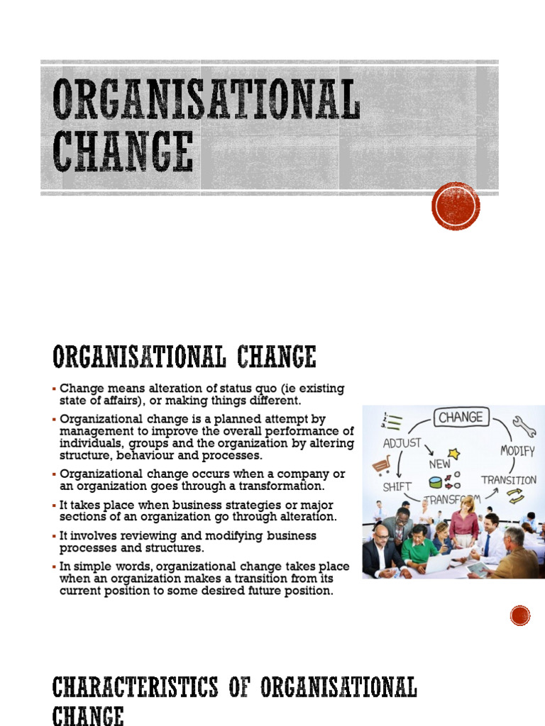 Unit 5 (Part 3) (Organisational Changes) | PDF | Organizational ...