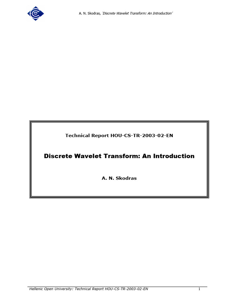 DWT-intro | PDF | Discrete Fourier Transform | Wavelet