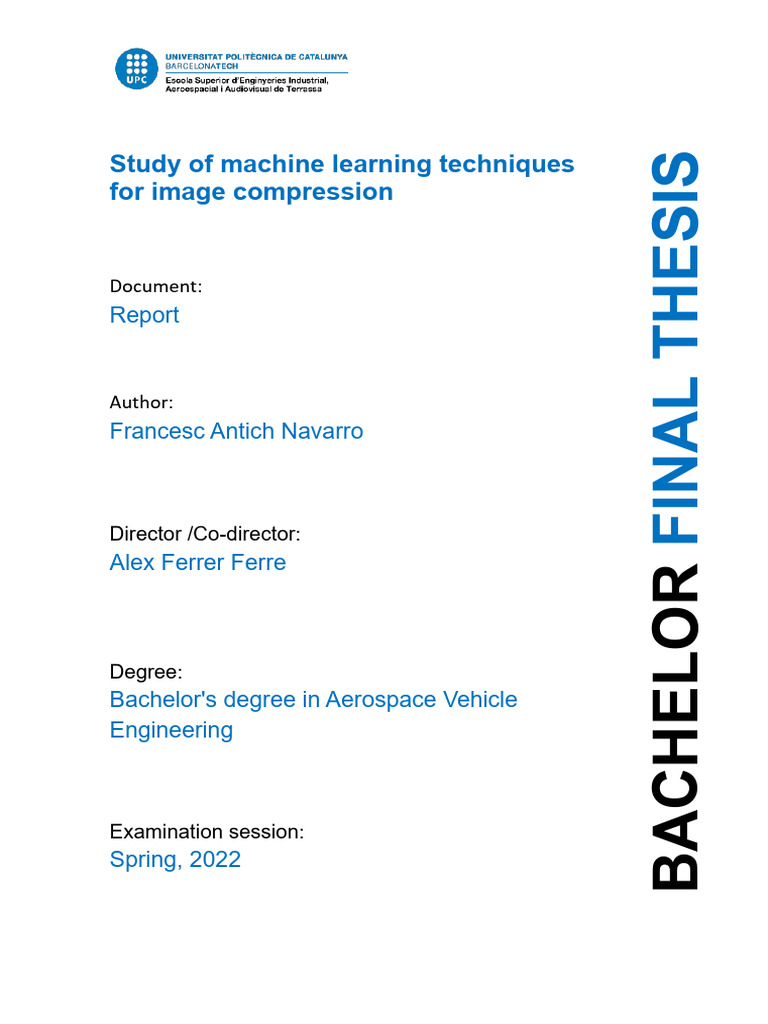 TFG - FrancescAntich - Report | PDF | Data Compression | Wavelet