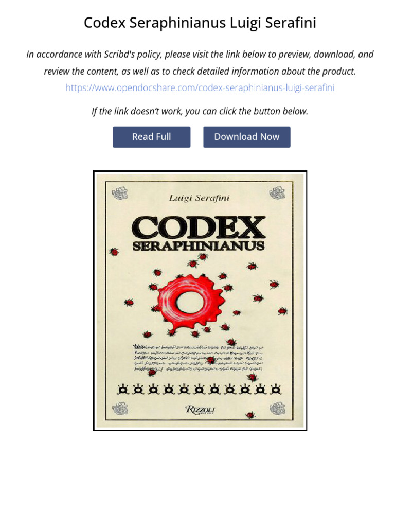 Codex Seraphinianus Luigi Serafini full chapters instanly | PDF