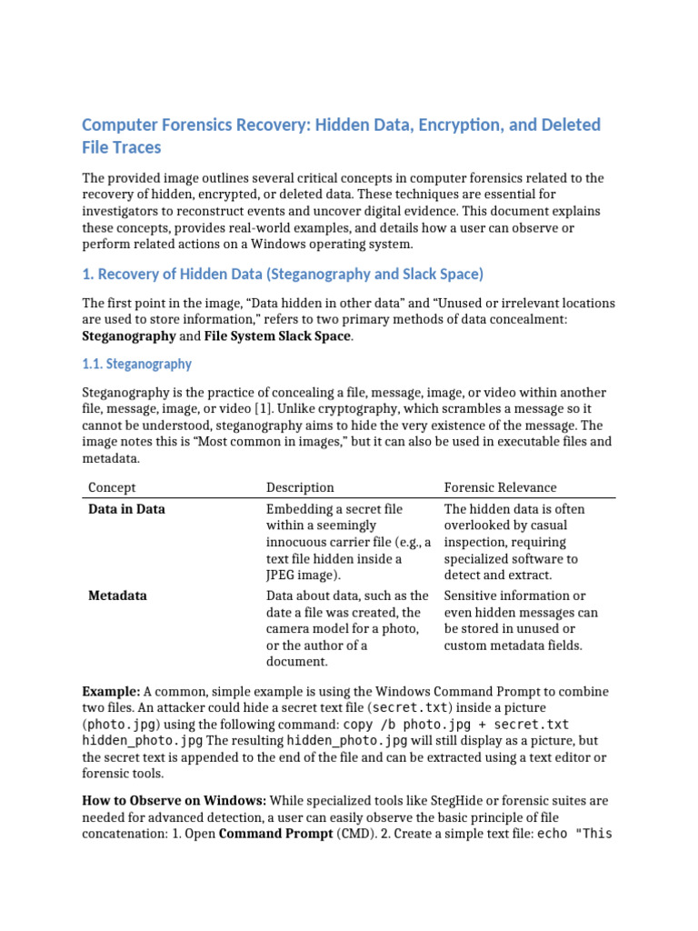 Forensics_Recovery_Explanation | PDF | Computer File | Key (Cryptography)