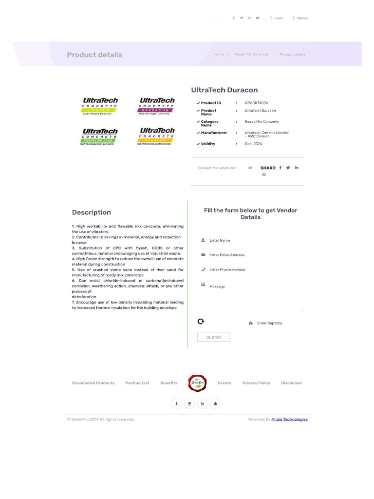 UltraTech Duracon | PDF