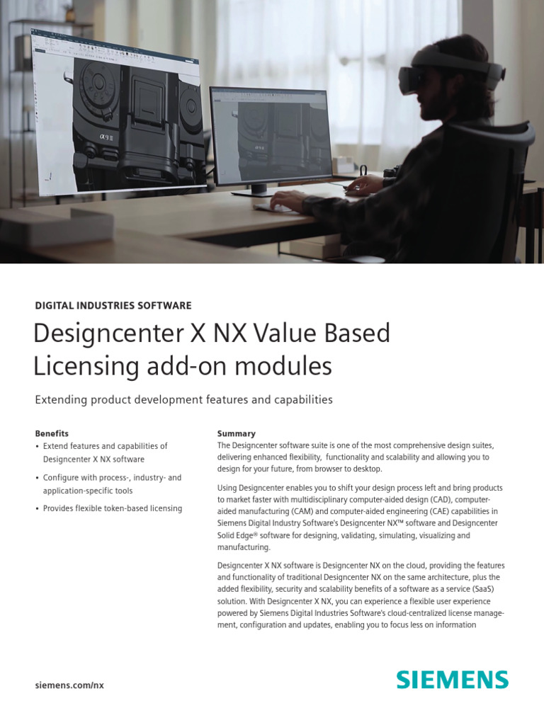 Siemens-SW-Designcenter-X-NX-Value-Based-Licensing-add-on-modules-Fact ...