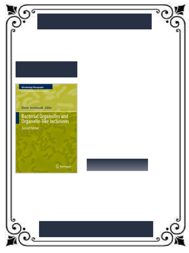 Bacterial Organelles and Organelle like Inclusions 2nd Edition by ...