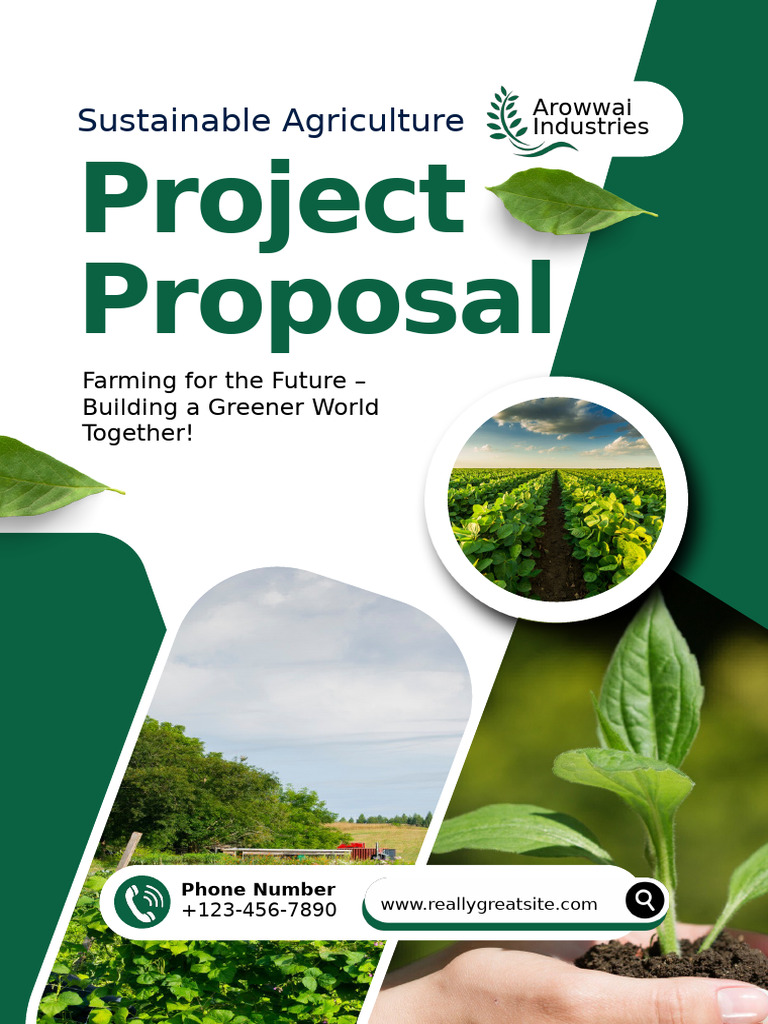 White Green and Orange Modern Sustainable Agriculture Project Proposal ...