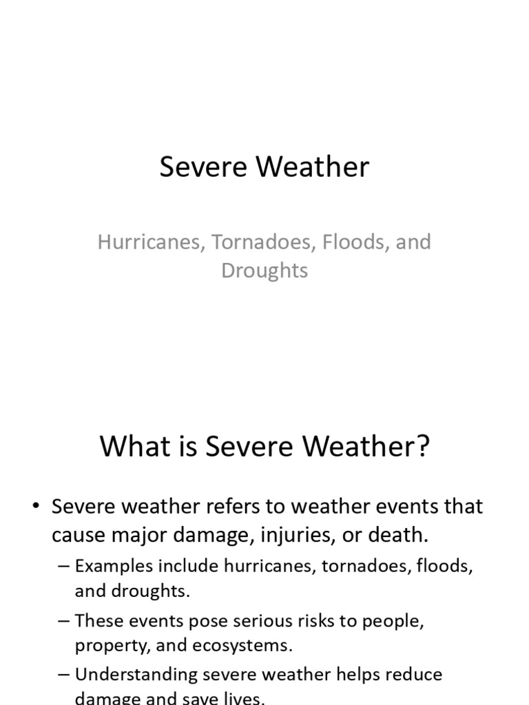 Understanding Severe Weather Events | PDF | Severe Weather | Tropical ...