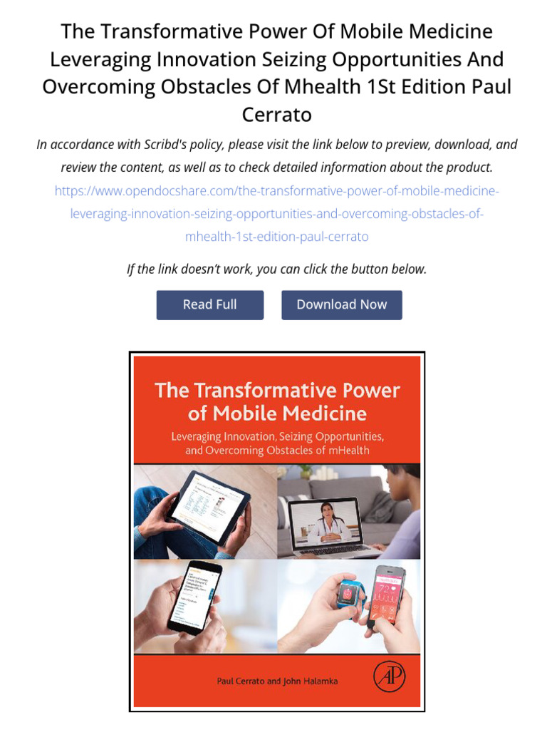 The Transformative Power of Mobile Medicine Leveraging Innovation ...