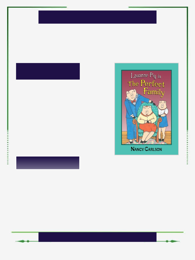 Louanne Pig in the Perfect Family Nancy Carlson s Neighborhood 2 ...