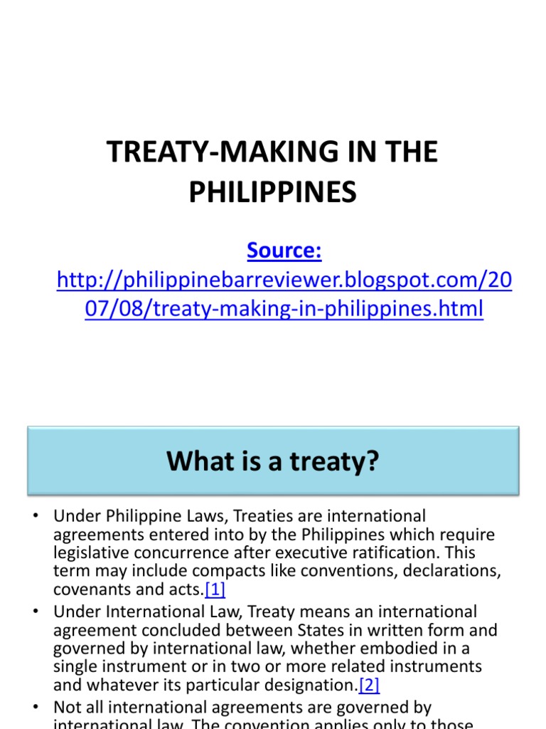 Treaty-Making Process in the Philippines | PDF | Ratification | Treaty