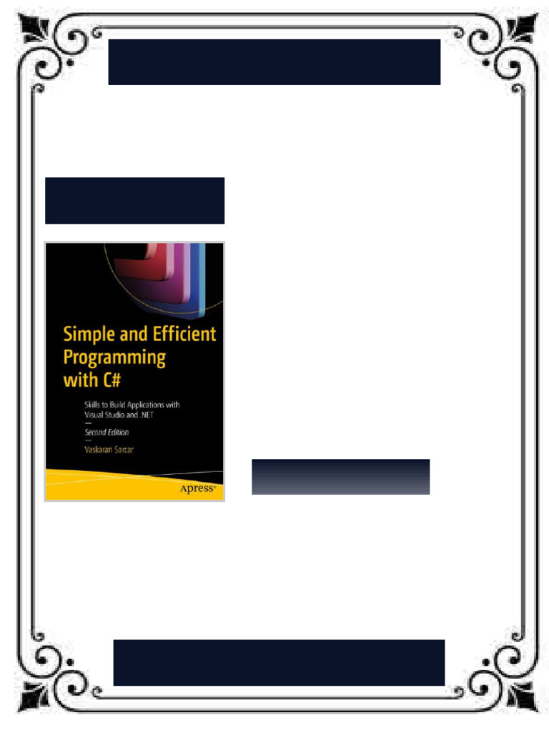 Simple and Efficient Programming with C# : Skills to Build Applications ...