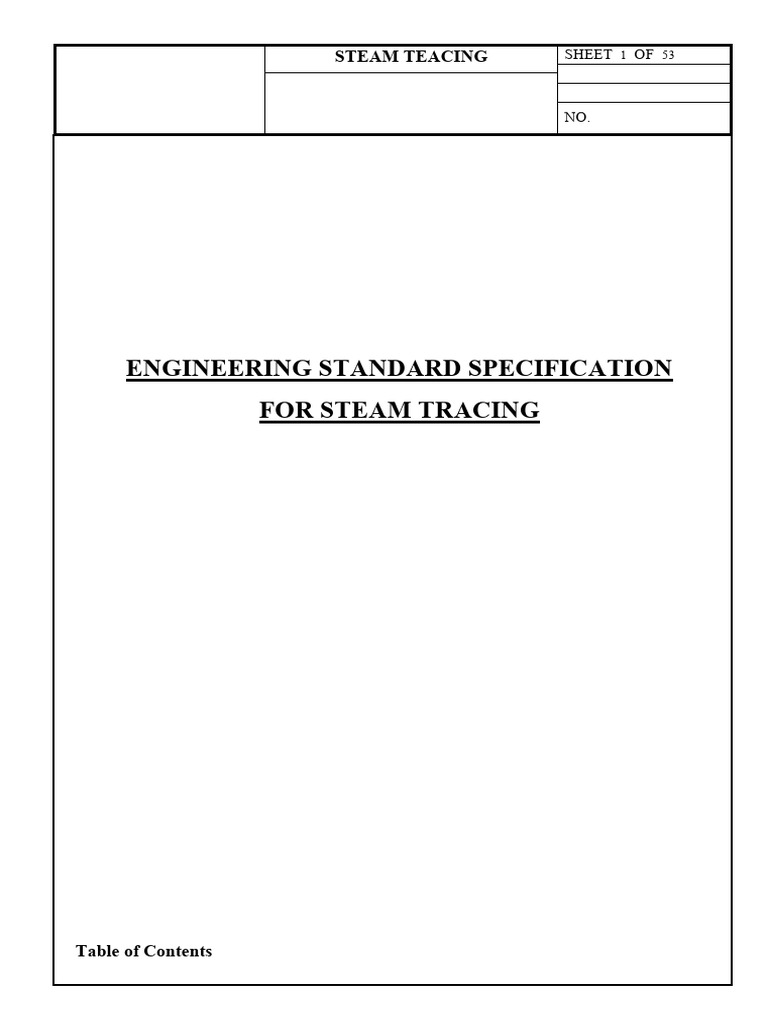 Steam Tracing System Design Standards | PDF | Pipe (Fluid Conveyance ...