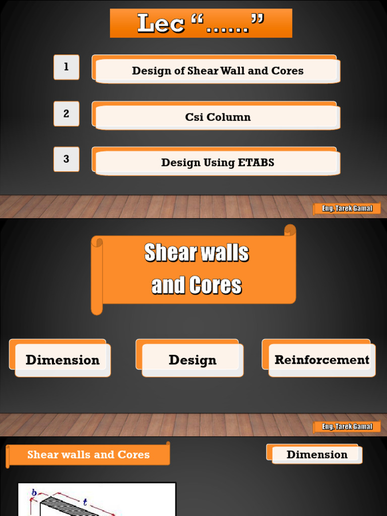 3-Design Cores , Shear Walls | PDF