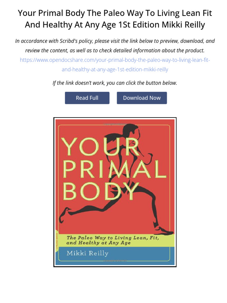 Your Primal Body The Paleo Way to Living Lean Fit and Healthy at Any ...