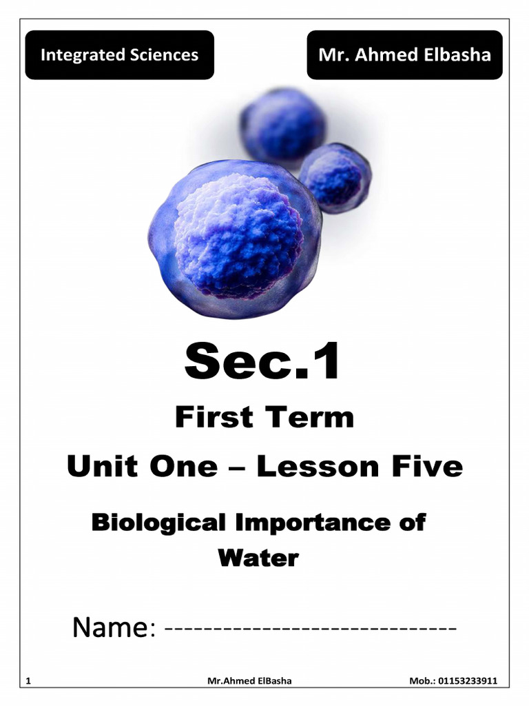 Sec.1 Unit One - Chapter One Lesson Five 2025 | PDF