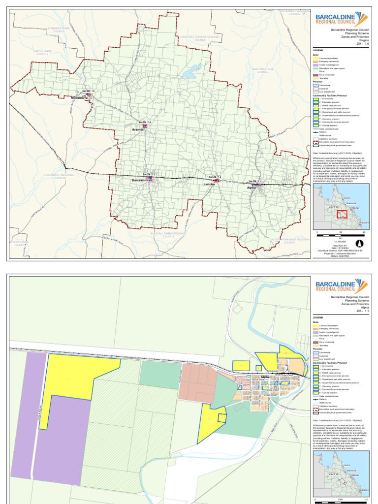 Barcaldine Regional Council Planning Map | PDF | Geographical Technology