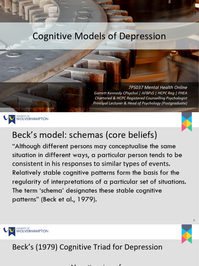 Cognitive Models of Mood-Slides | PDF | Psychology | Psychological Concepts