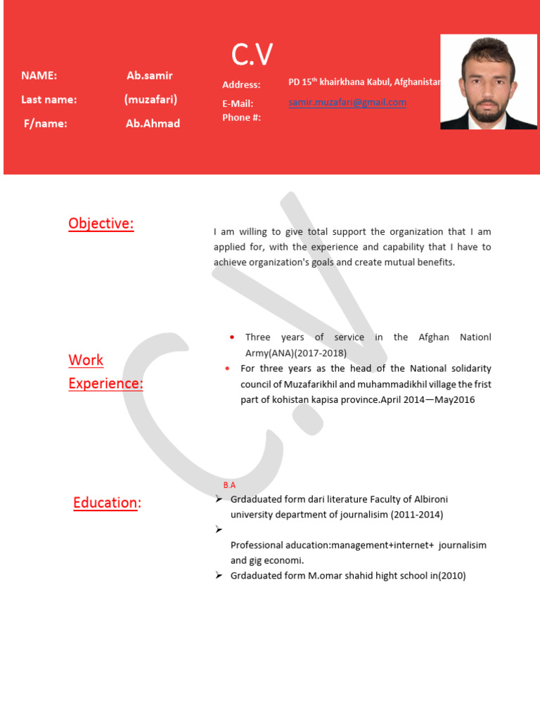 samir.cv | PDF | Afghanistan | Computing