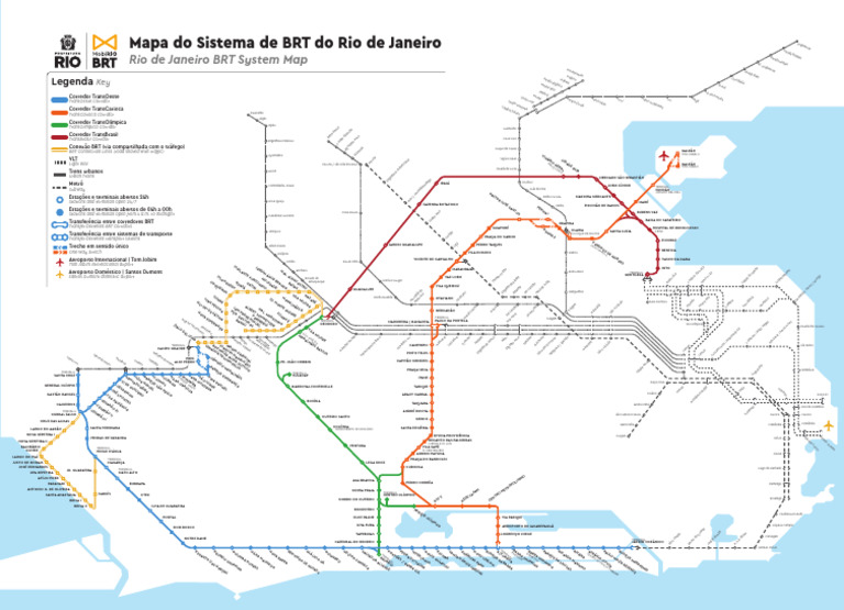 Mapa do Sistema BRT do Rio de Janeiro | PDF