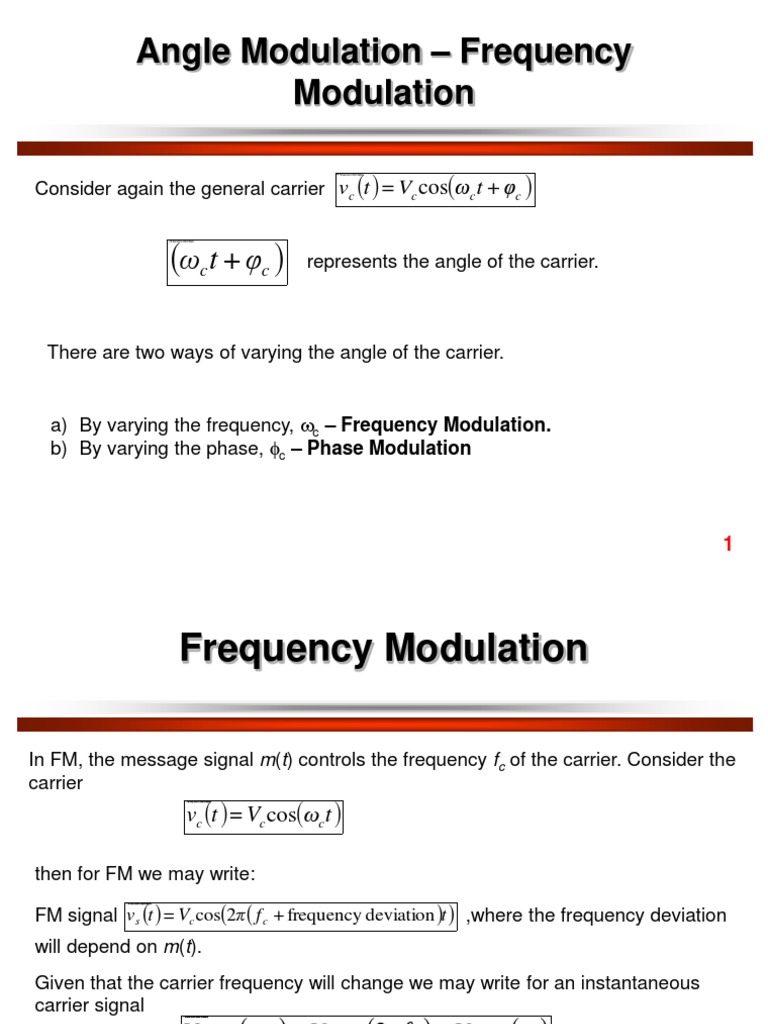 Angle Modulation | PDF
