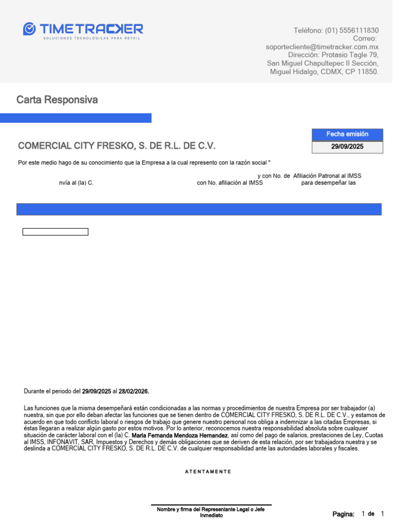 Contrato de Servicios COMERCIAL CITY FRESKO | PDF