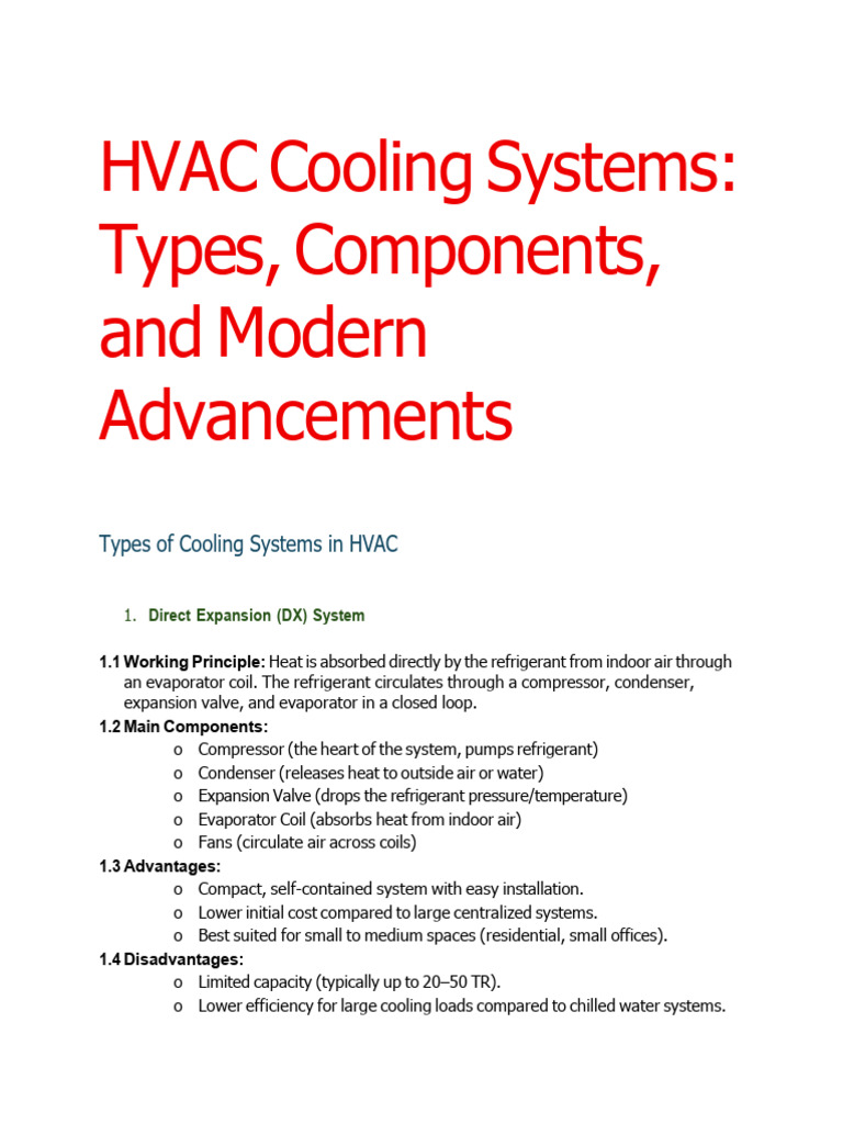 Types of Cooling in HVAC 1760197472 | PDF | Air Conditioning | Humidity