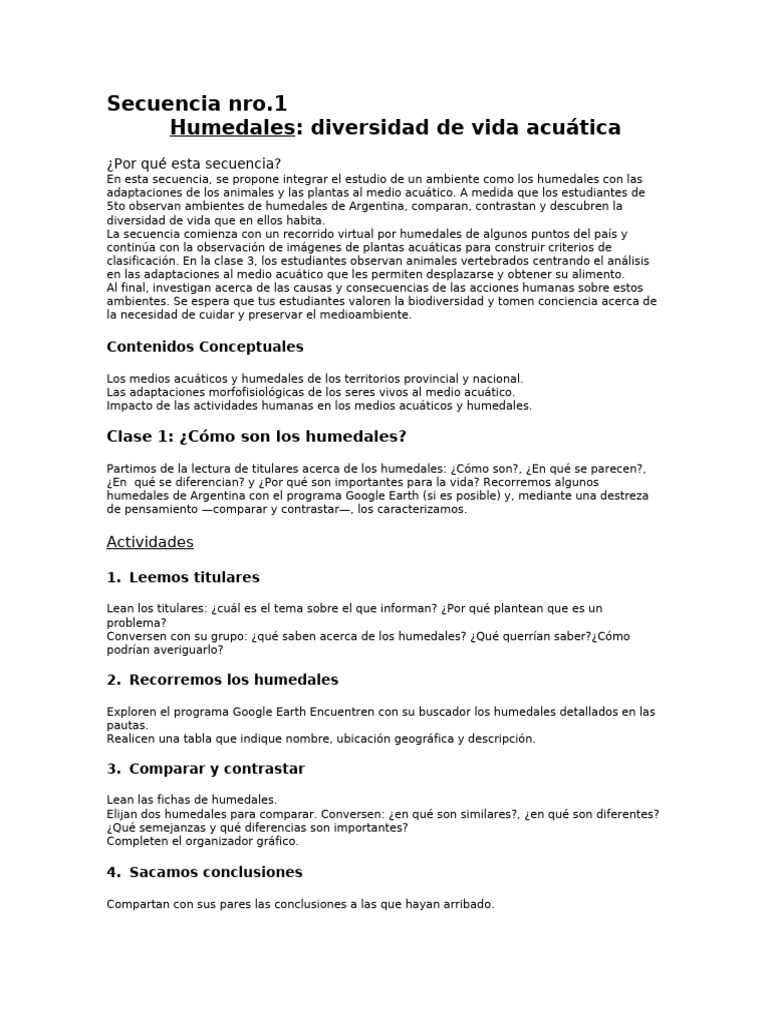 Humedales: Vida y Conservación Acuática | PDF | Humedal | Plantas