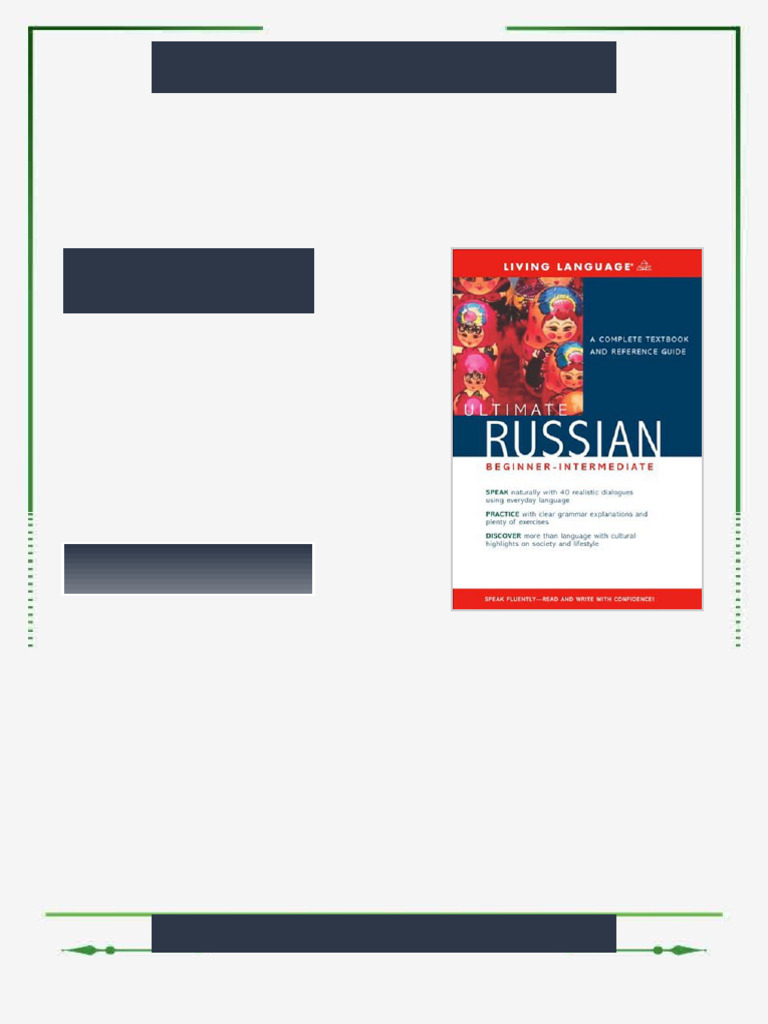 Ultimate Russian Beginner Intermediate Living Language ebook all ...