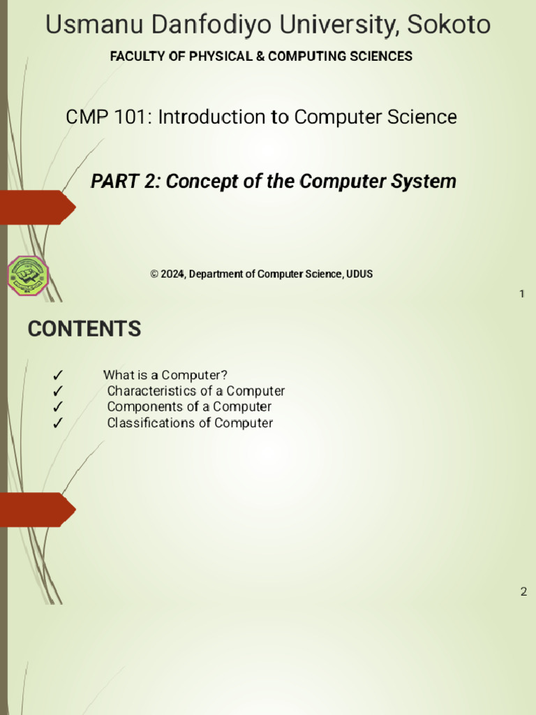CMP101 Lecture 2 Phoenix | PDF